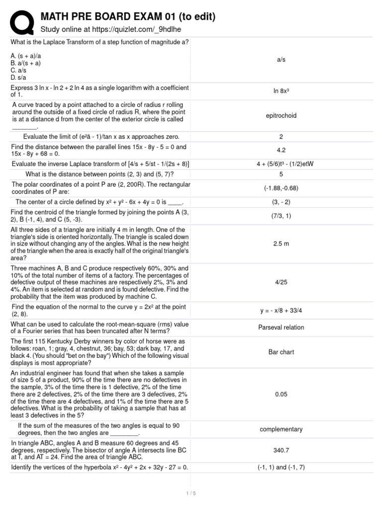 Math 3 | PDF | Ellipse | Elementary Geometry