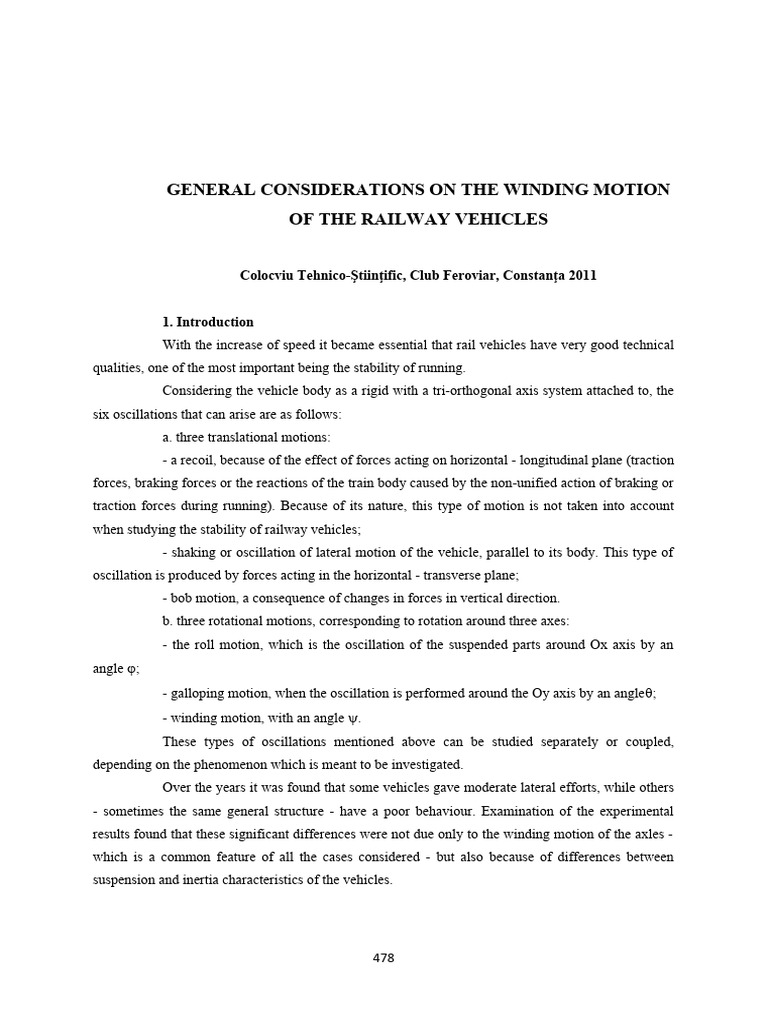 A5. General Considerations On The Winding Motion | PDF | Force | Axle