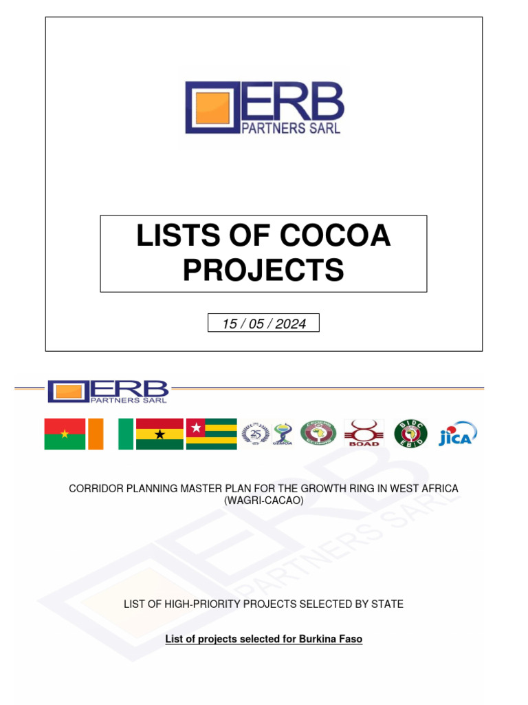 LISTS OF COCOA PROJECTS | PDF | Economies