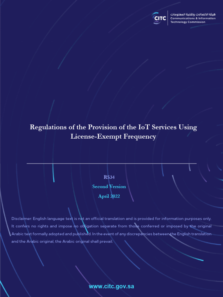 RS34 Ver.2 Regulations of The Provision of The IoT Services Using ...