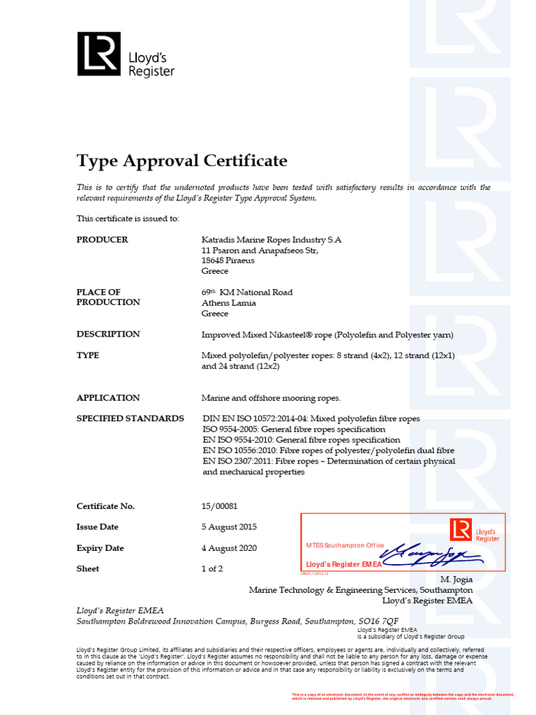 C1500081 Improved Mixed Nikasteel Ropes | PDF | Rope