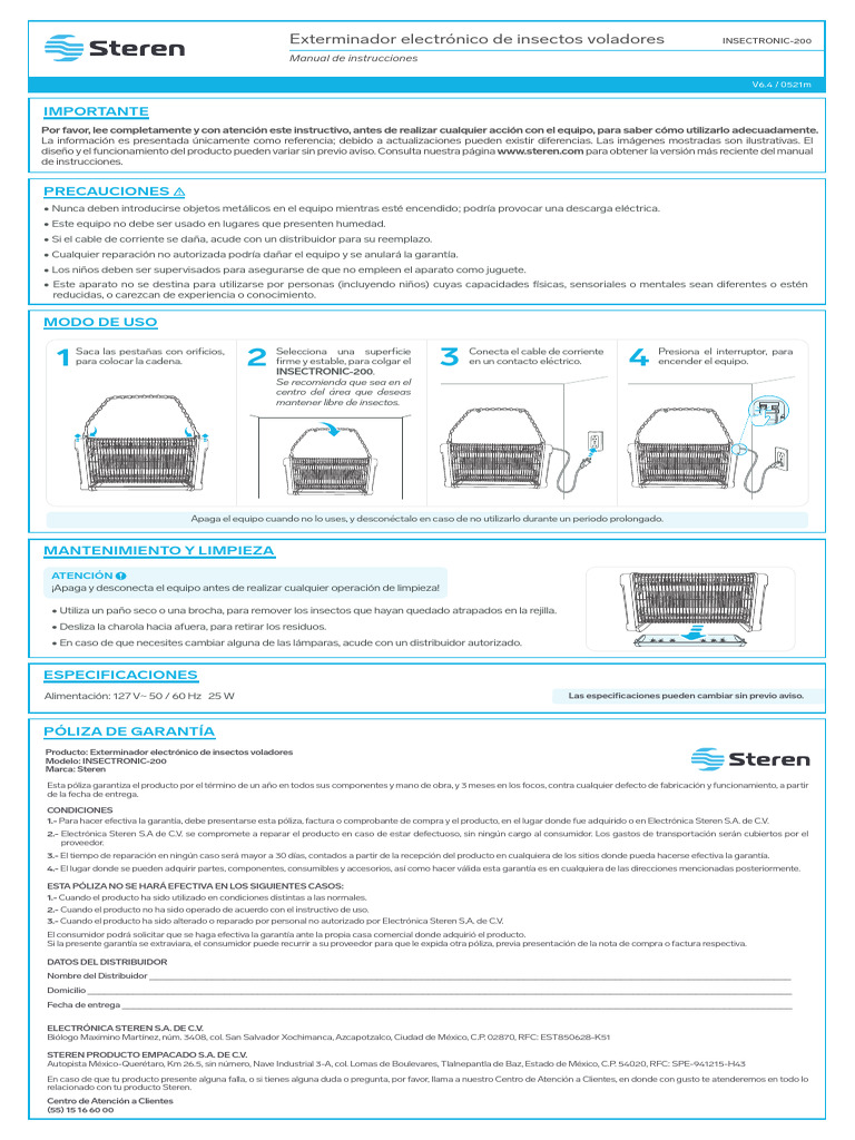 INSECTRONIC 200 V7.3 Instr | PDF | Los consumidores