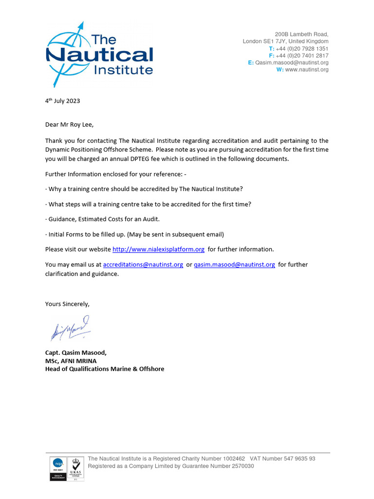 The NI Welcome Letter | Download Free PDF | Auditor's Report | Audit
