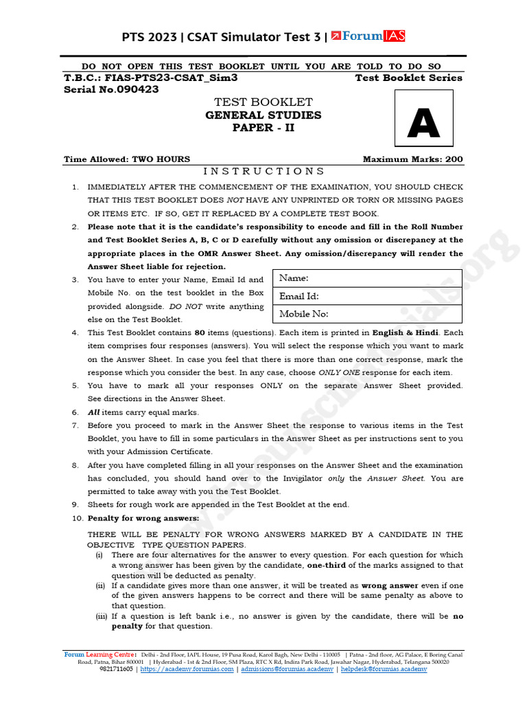 Forum CSP23E CSAT FLT03Q | PDF | Reality | Science