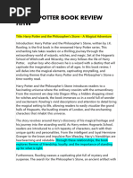 Harry Potter: The Philosopher's Stone Overview | PDF | Harry Potter