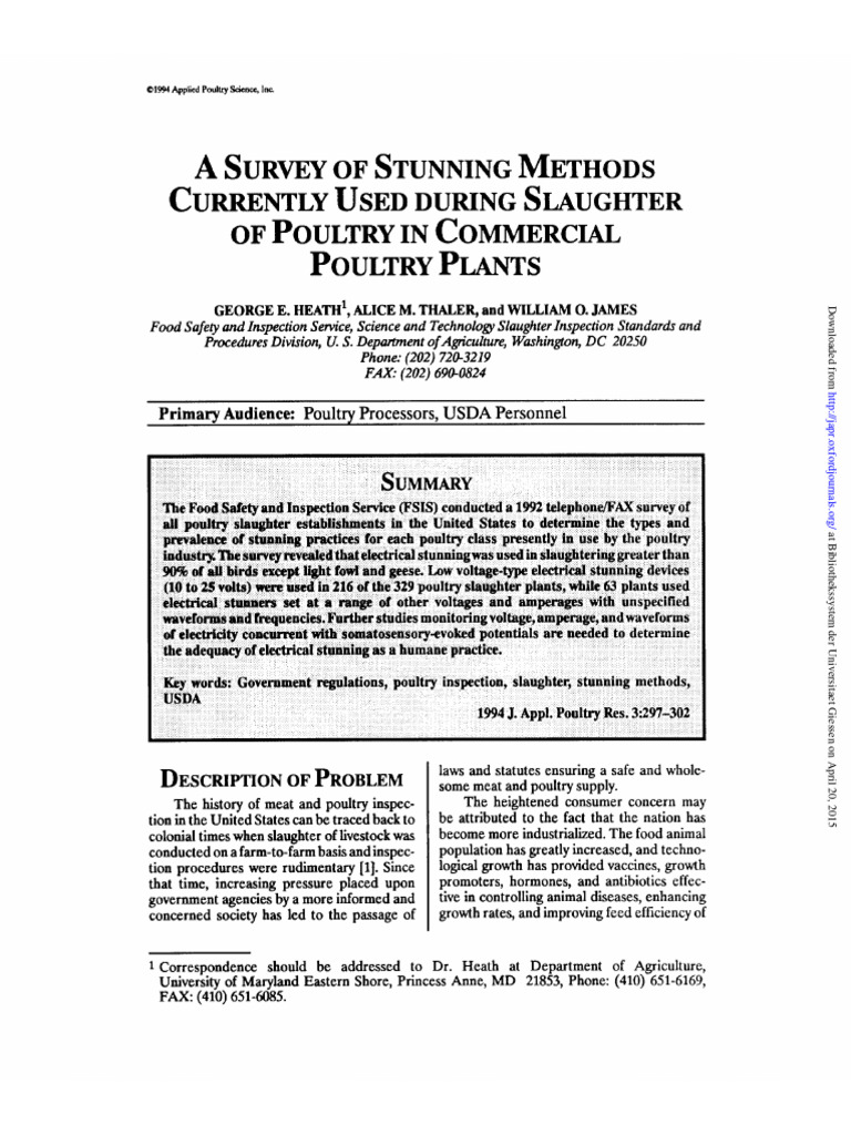 1994-A Survey of Stunning Methods Currently Used During Slaughter of ...