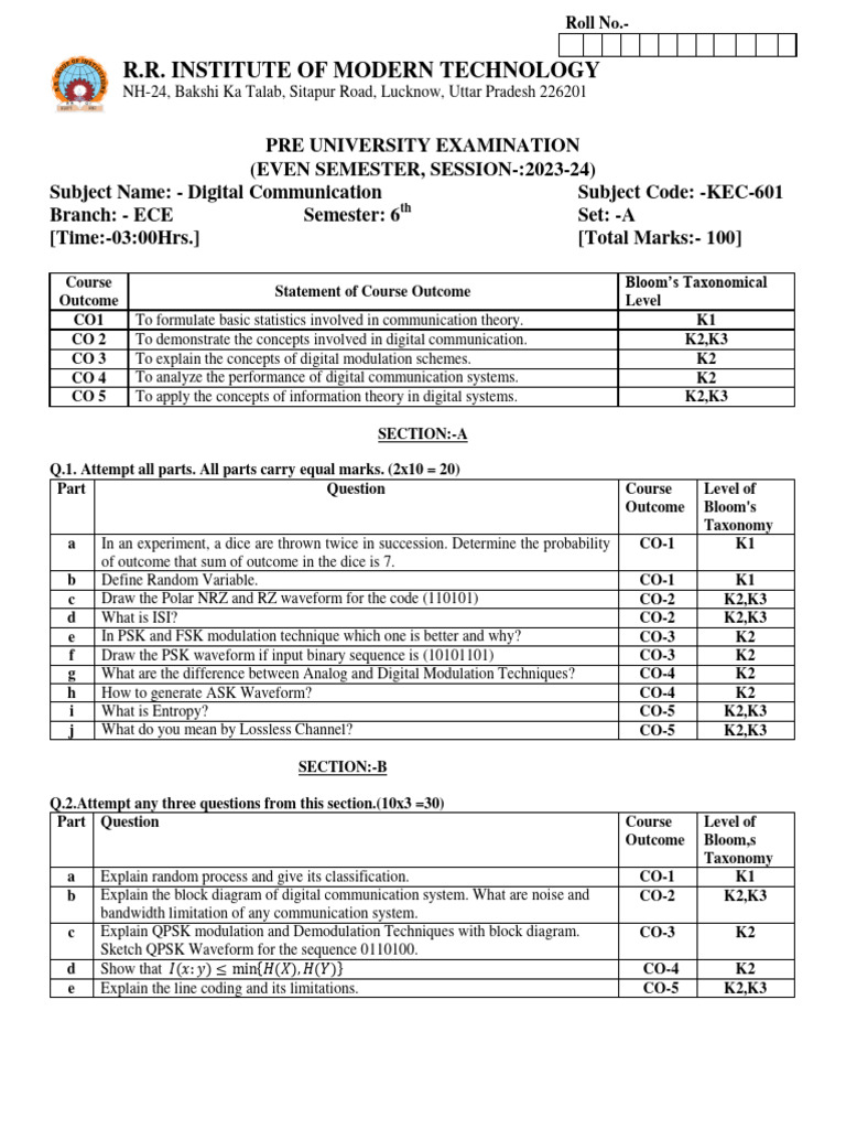 Kec 601 DC | PDF | Modulation | Computer Engineering