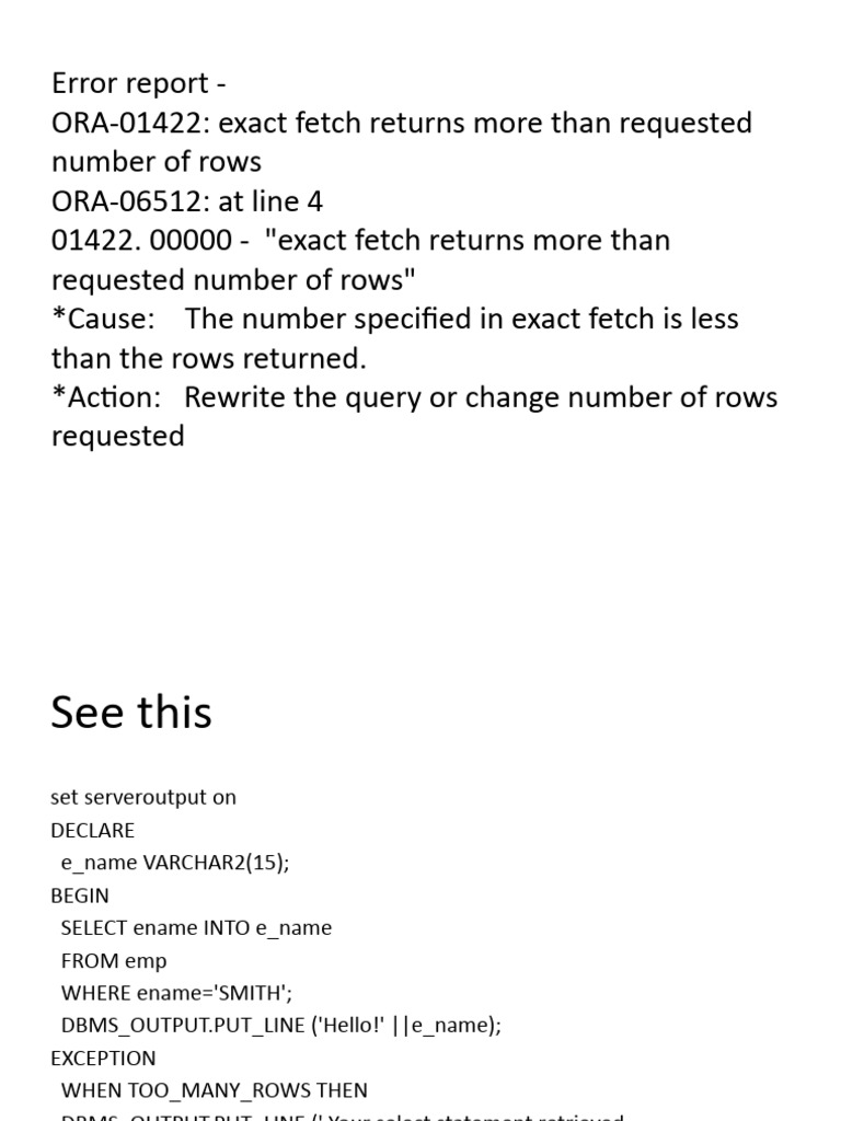 EXCEPTION HANDLING | Download Free PDF | Pl/Sql | Computer Programming