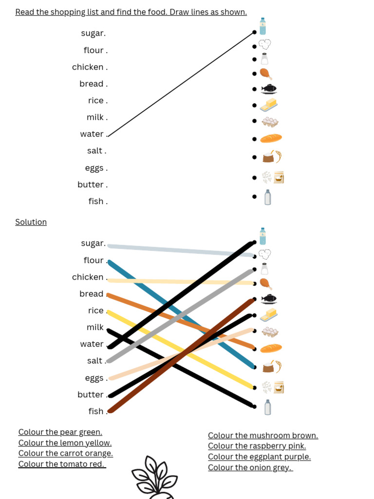 Exercice Vocabulaire Nourriture Anglais | PDF | Cooking, Food & Wine