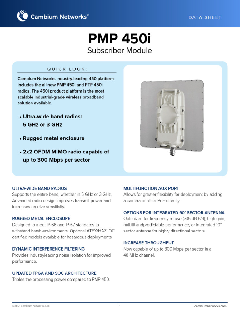 Cambium_Networks_data_sheet_PMP_450i_Subscriber_Module | Download Free ...