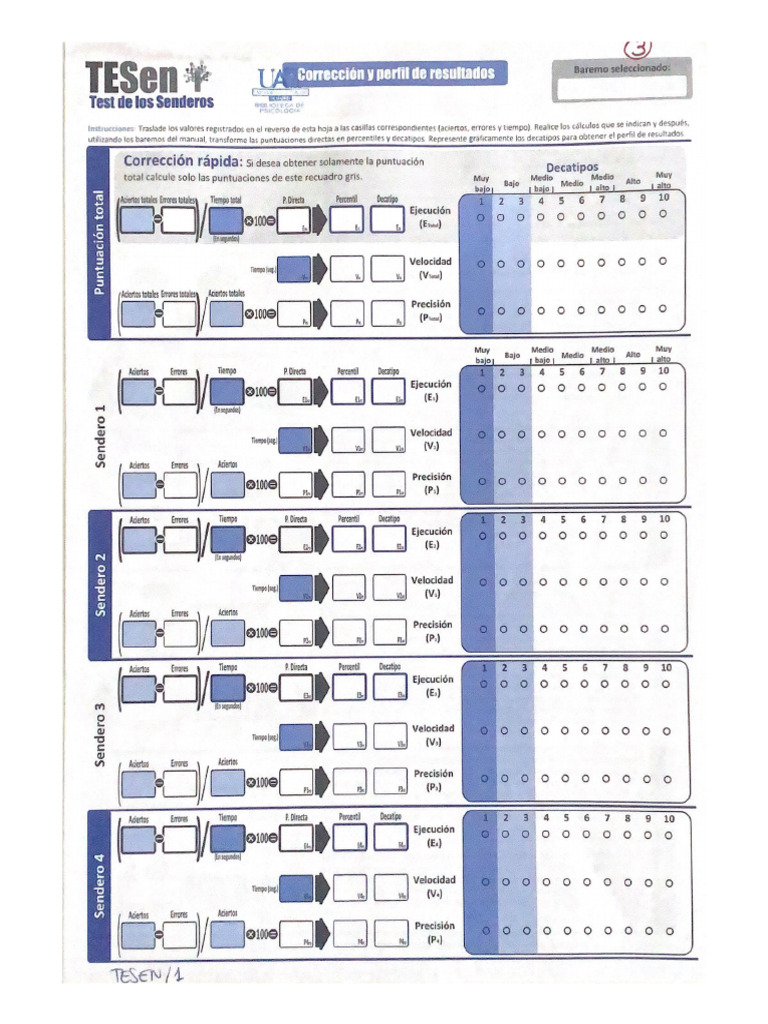 Test de Los Senderos | PDF