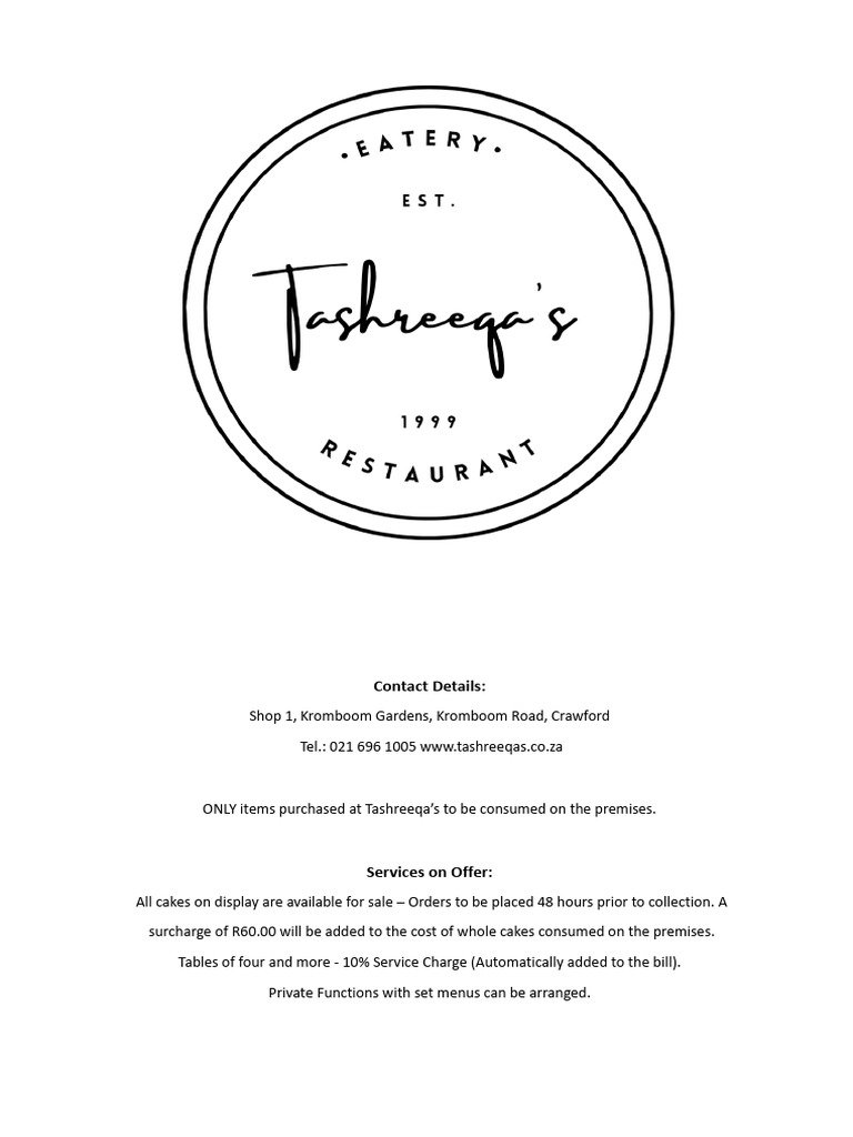 Tashreeqas_menu_2023 | PDF | Hamburgers | Pancake