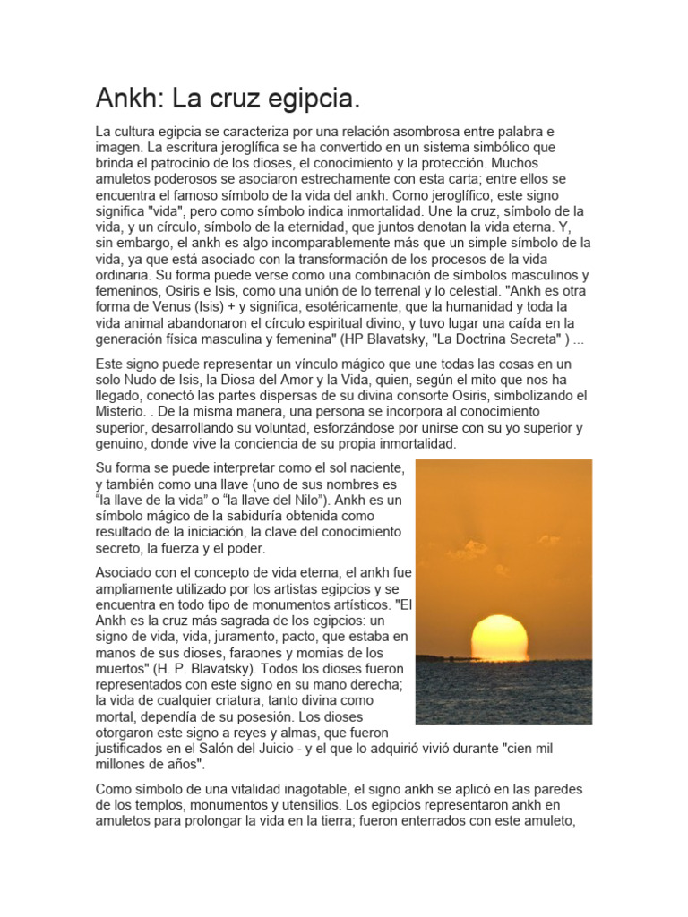 Ankh | PDF | Isis | Osiris
