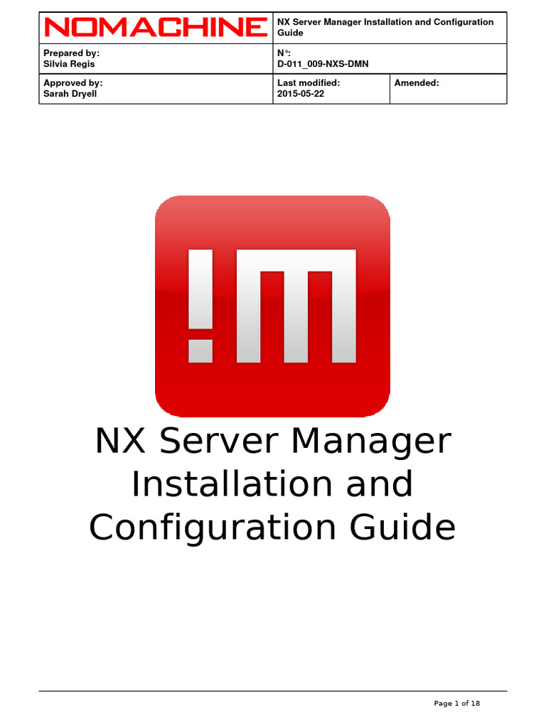 NX Server Manager Setup Guide | PDF | World Wide Web | Internet & Web