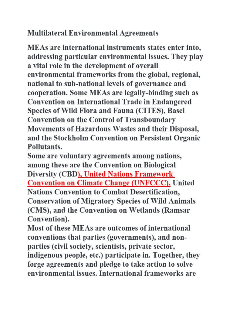 International Multilateral Environmental Agreements | PDF | Cites ...