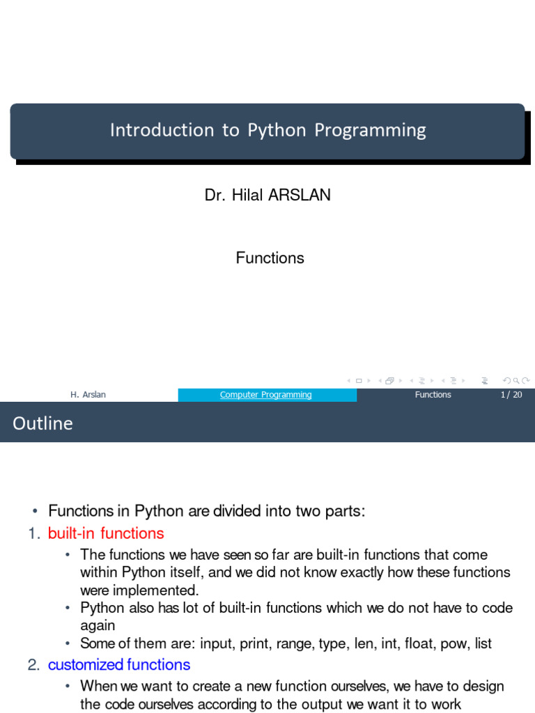 Week 10 Functionslec | PDF | Parameter (Computer Programming) | Scope (Computer Science)