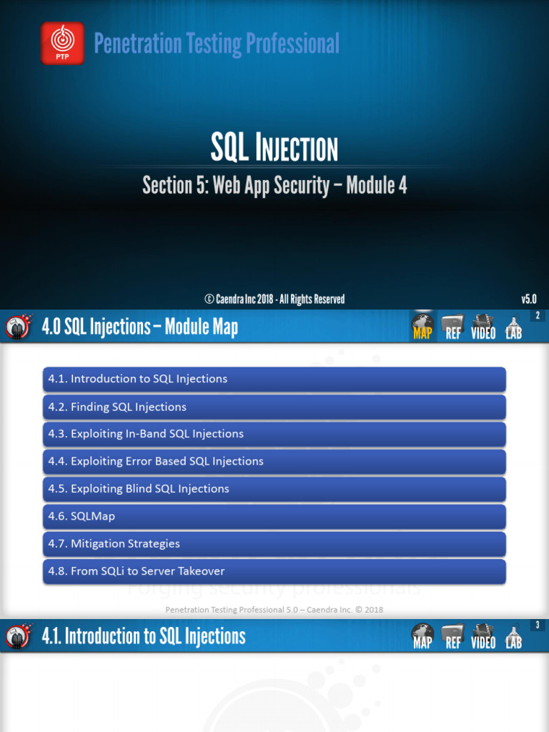 4 SQL Injections | PDF | Sql | Computer Programming 4 SQL Injections | PDF | Sql | Computer Programming
