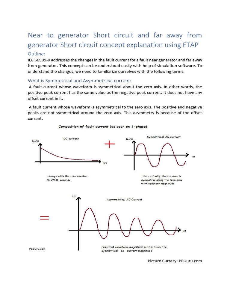 Fault Near Generator and Fault Far Away From Generator | PDF ...