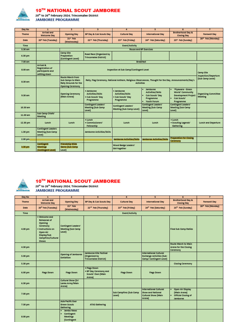 10 Nsj_programme_version_9 (14 Feb 2024)_summary_final - Print | Download Free PDF | Scouting ...
