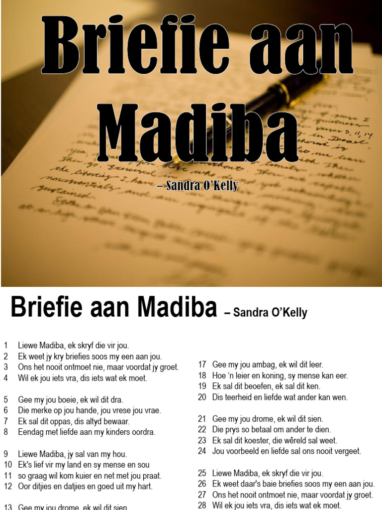 Briefie Aan Madiba MK | PDF