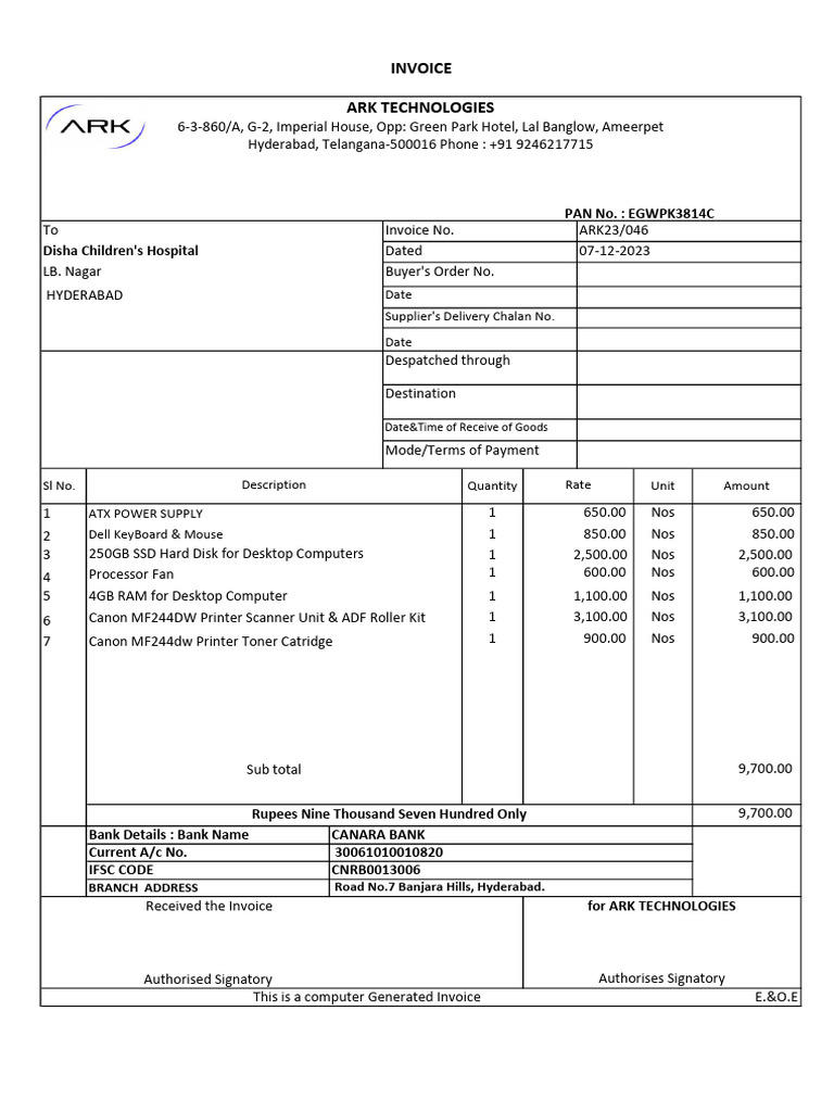 Disha MIsc Bill-46 | PDF | Microcomputers | Computer Science