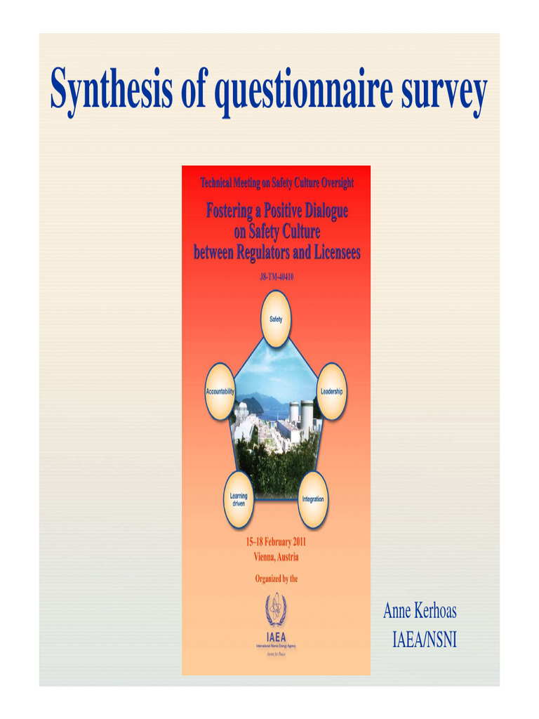 6 Questionnaire Surveyresults | PDF | International Atomic Energy Agency