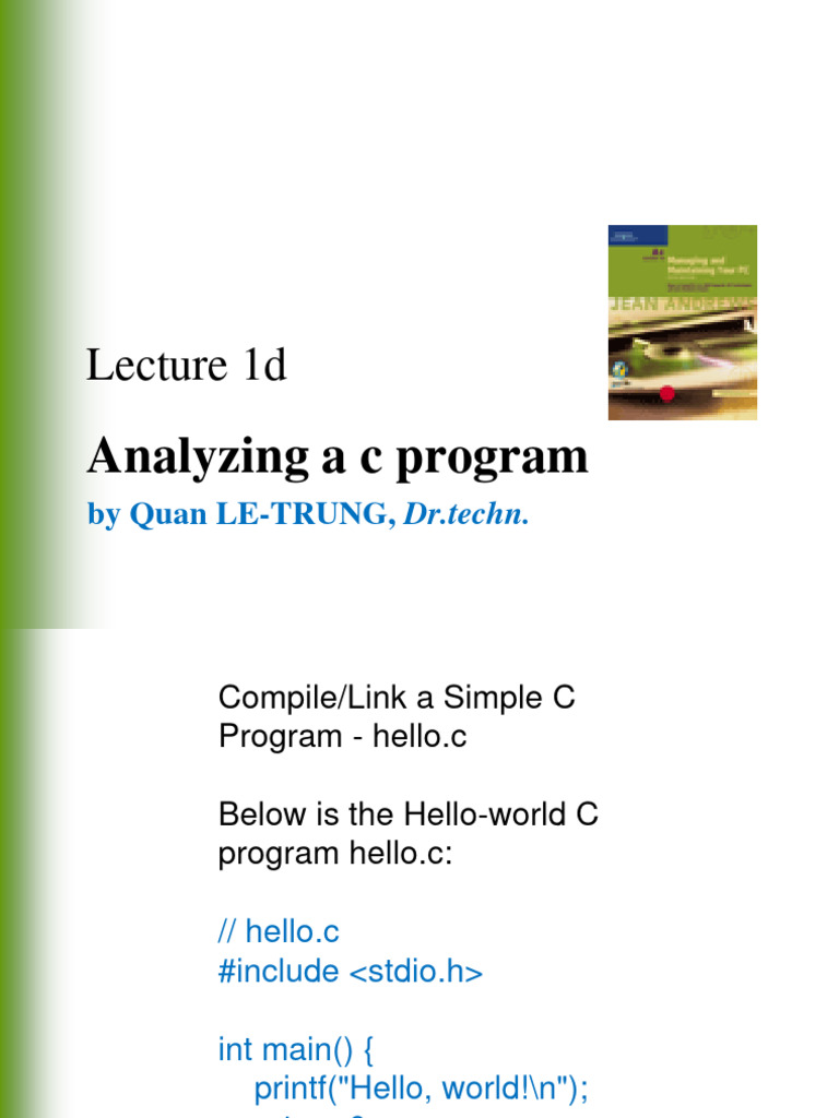 Lecture - 07 - Introduction To Analyze A C Program | PDF