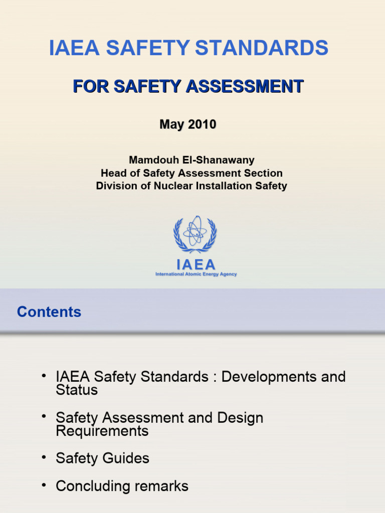 IAEA Safety Standards For Safety Assessment | PDF | Safety | Risk