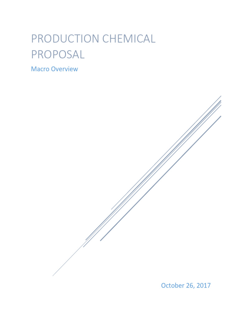Production Chemicals - Proposal | PDF | Inventory | Swot Analysis