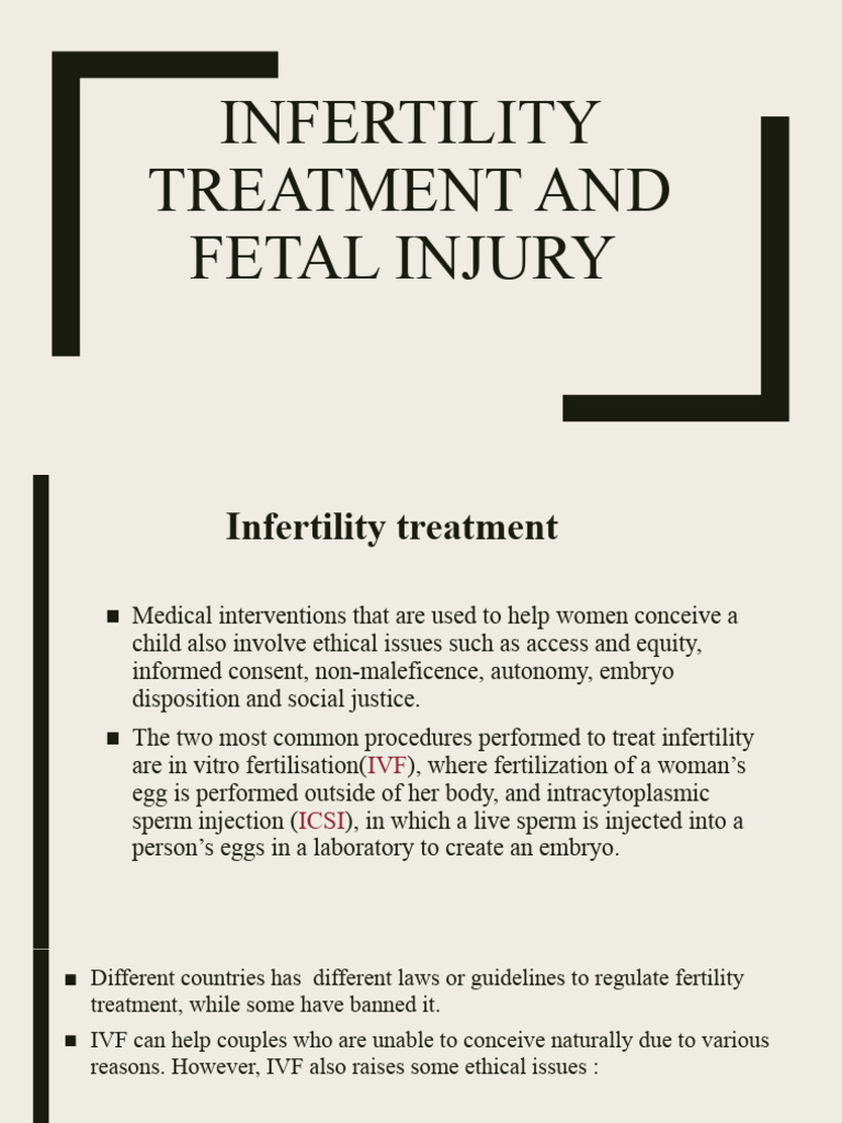 Ethical Issues in Infertility Treatment | PDF | Surrogacy | In Vitro ...