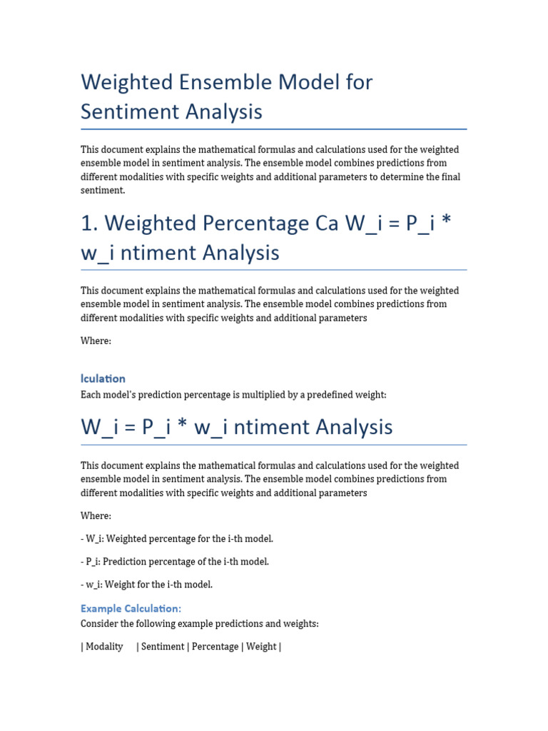 Weighted Ensemble Model ExplanatKow | PDF | National Security