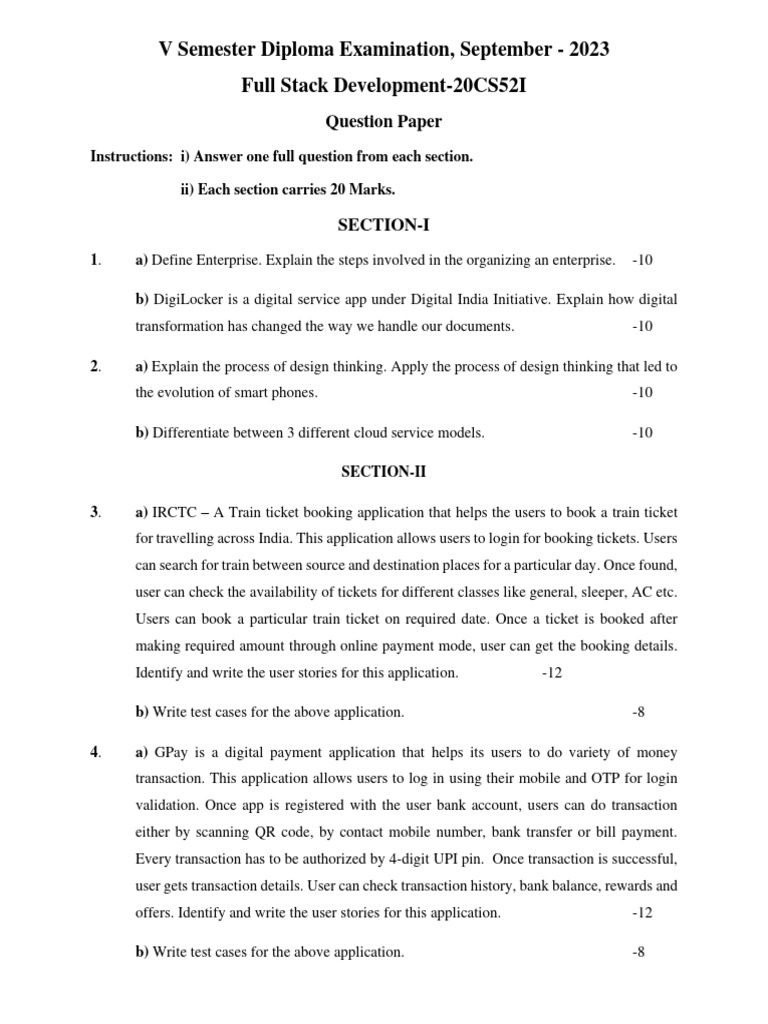 2023 Makeup FSD QP Scheme | PDF | Software As A Service | Cloud Computing