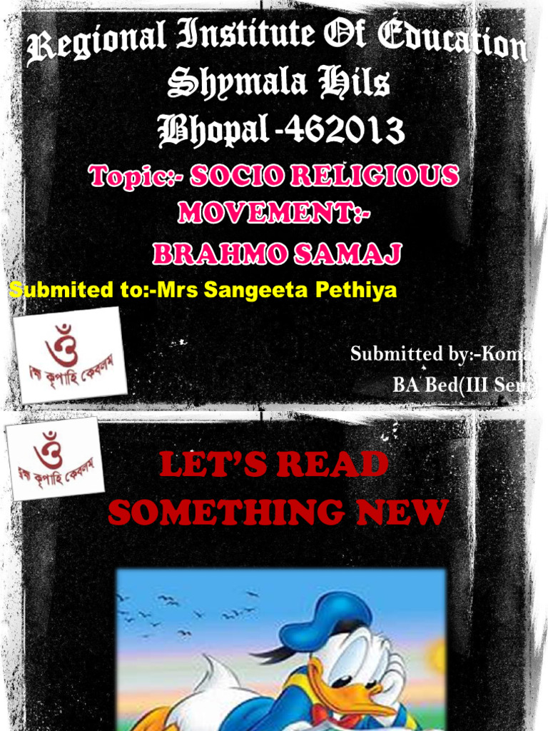 Brahmo Samaj - PPTX by Komal | PDF | Politics | Religion & Spirituality