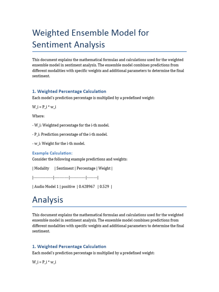 Weighted Ensemble Model Explanattest | PDF | Percentage | National Security