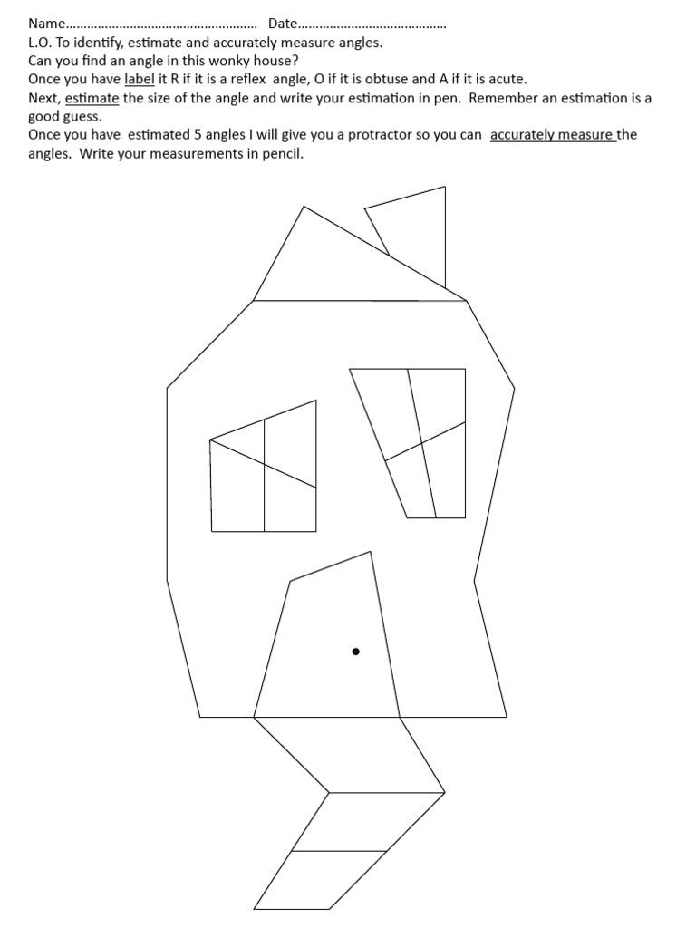 Wonky House Angles Task | PDF