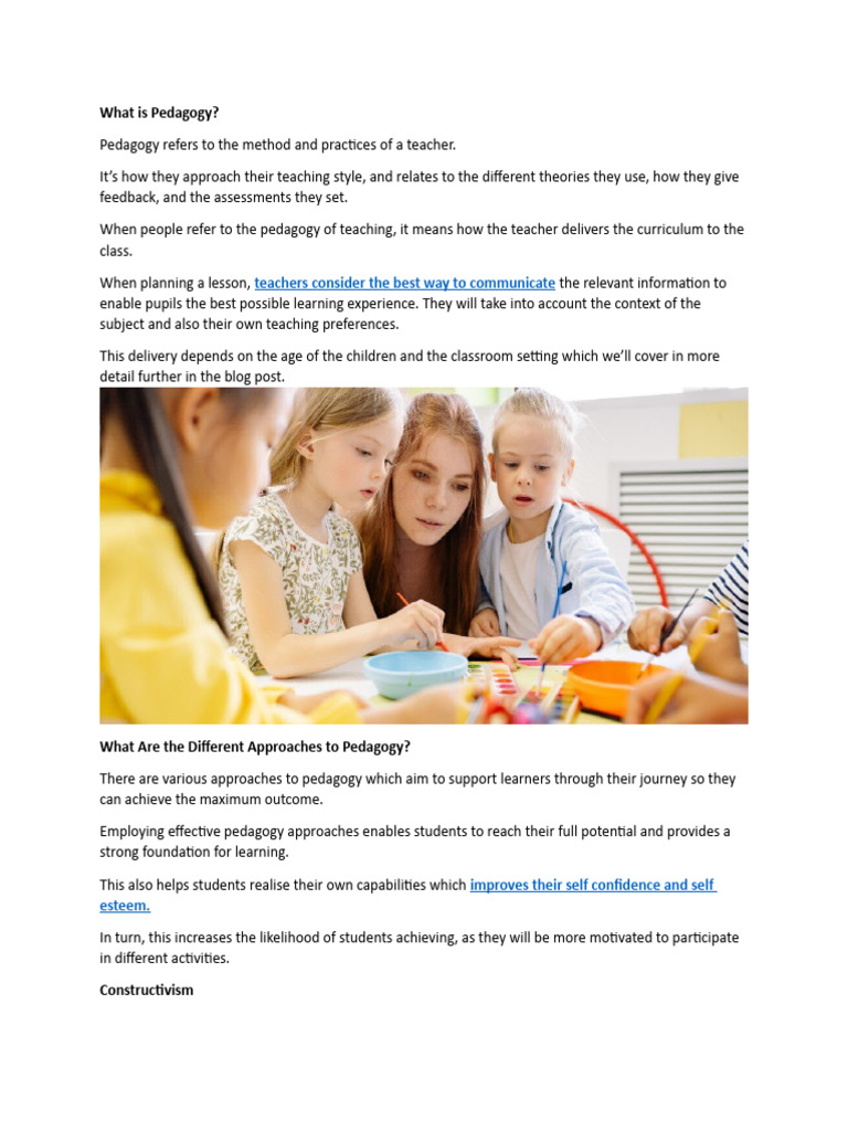 What is Pedagogy | Download Free PDF | Constructivism (Philosophy Of ...