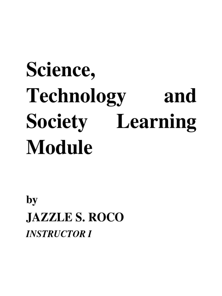 Science, Technology, and Society Module | PDF | Id | Science