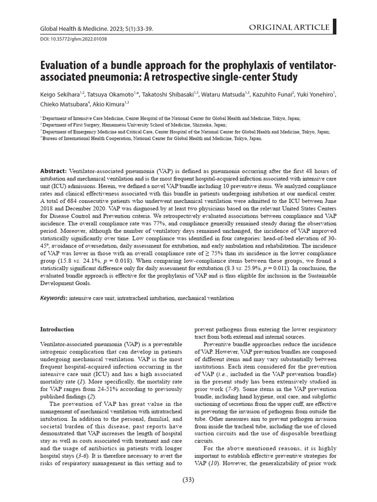 GHM 2023vol5 No1 pp33-39 | PDF | Pneumonia | Clinical Medicine