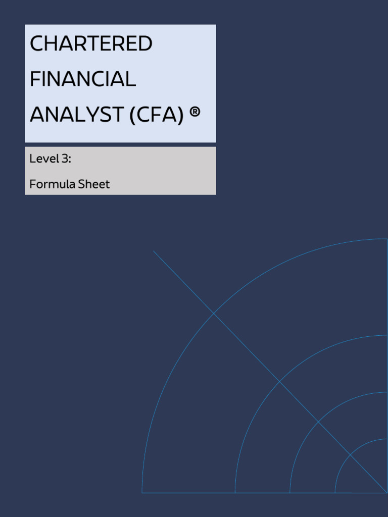 CFA L3 Formula | PDF | Financial Economics | Private Sector