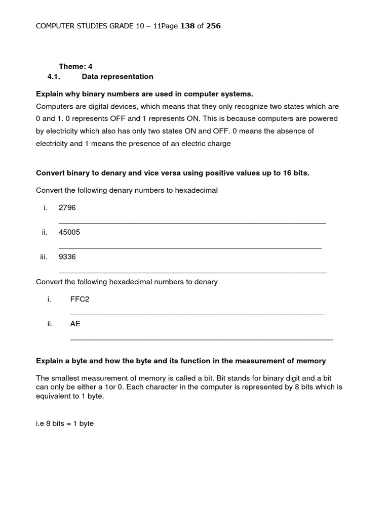 Data Representation Pdf Data Compression Central Processing Unit