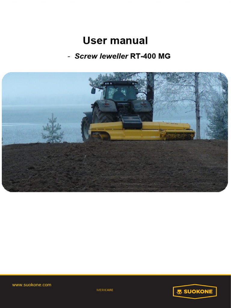 SCREW LEVELLER RT-400 MG Manual | Download Free PDF | Tractor | Clutch