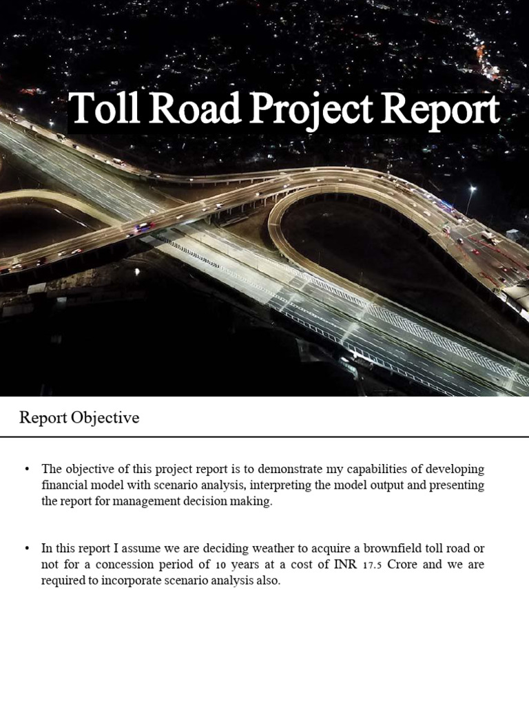 Toll Road Project Report: Original Work by Shri Krishna Singh Bhati ...