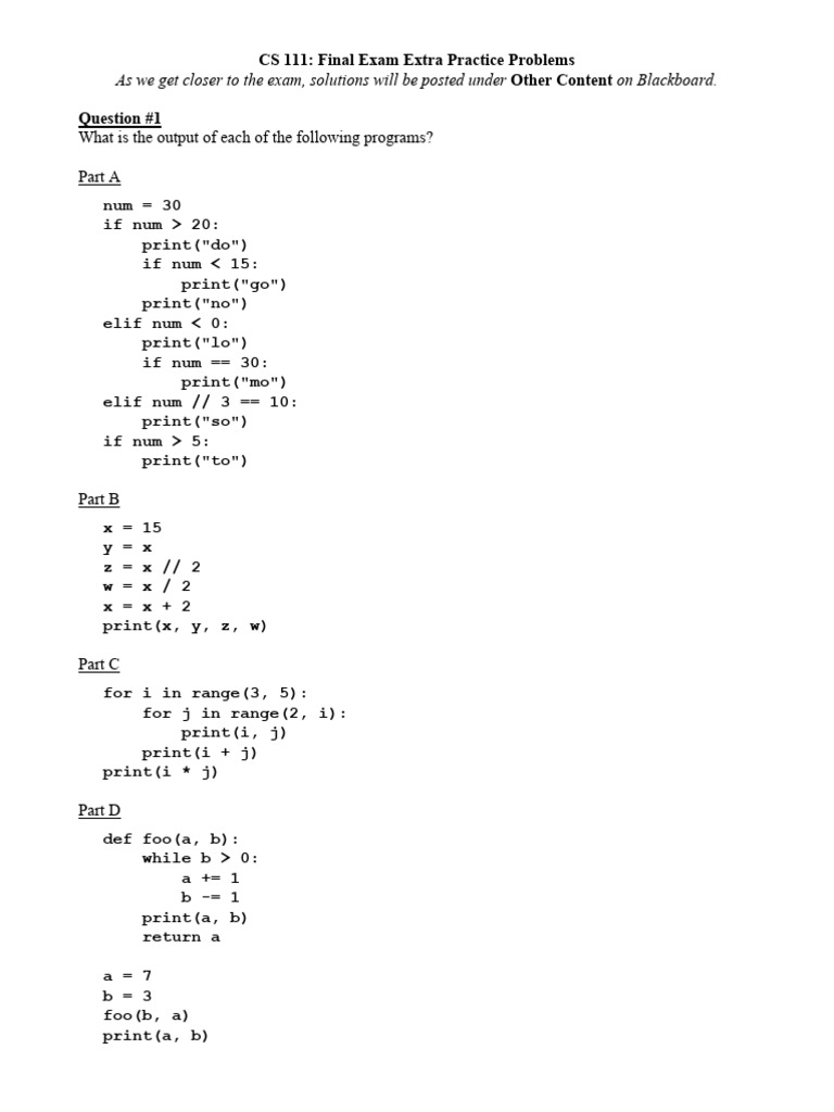 Final Extra Practice | PDF | Matrix (Mathematics) | Function (Mathematics)