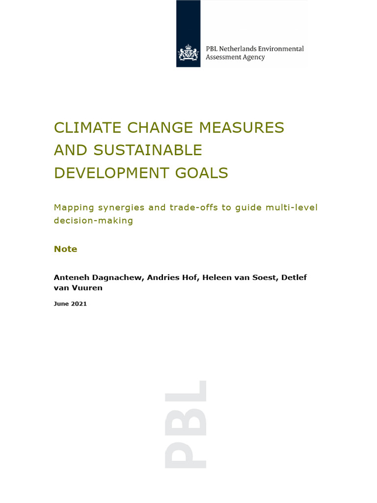 PBL - 2021 - Climate Change Measures and Sustainable Development Goals ...