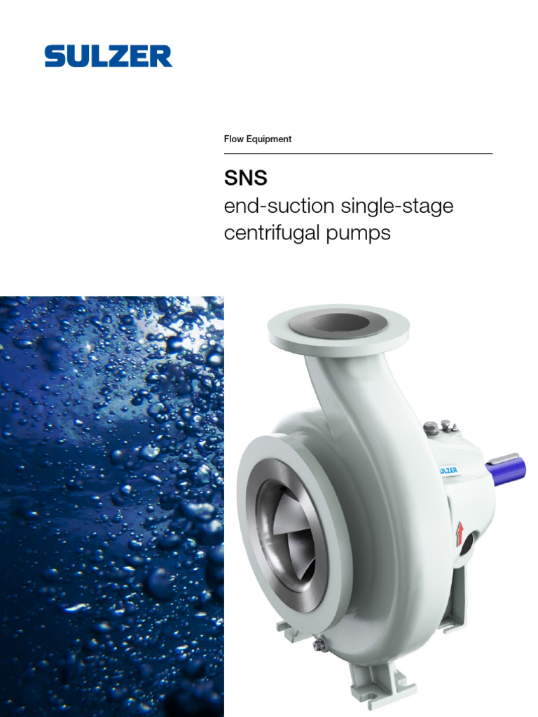 sns_single_stage_centrifugal_pumps_e10333 | PDF | Pump | Bearing (Mechanical)