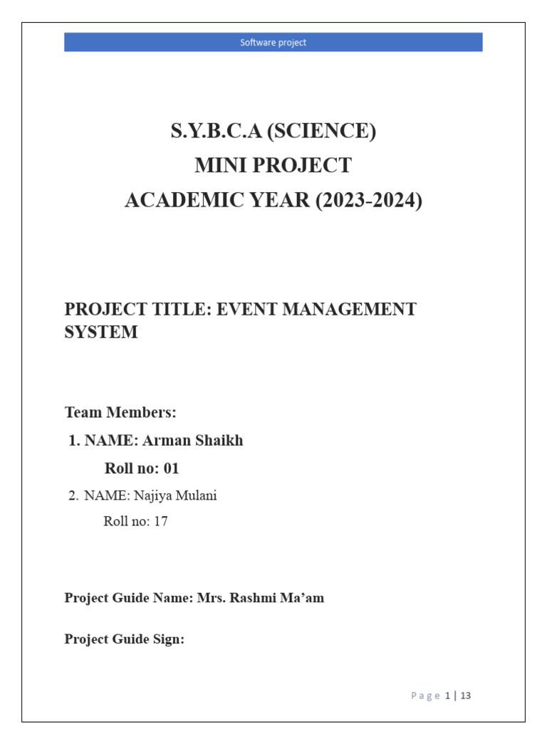 Software mini project | PDF | Security | Computer Security