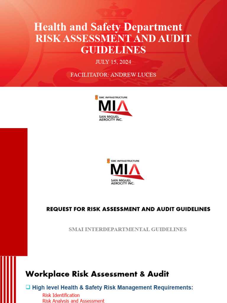 Request For Risk Assessment and Audit Guidelines | PDF | Audit | Occupational Safety And Health