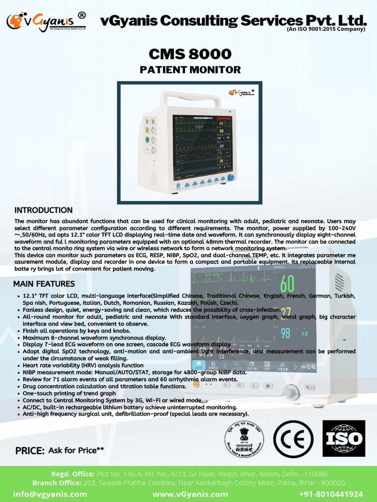 Contec CMS 8000 | PDF | Computer Monitor | Electronics