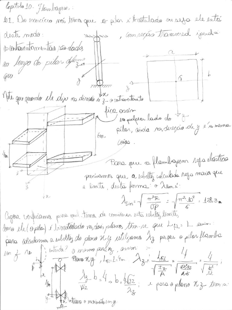 Lista 10 - Flambagem | PDF