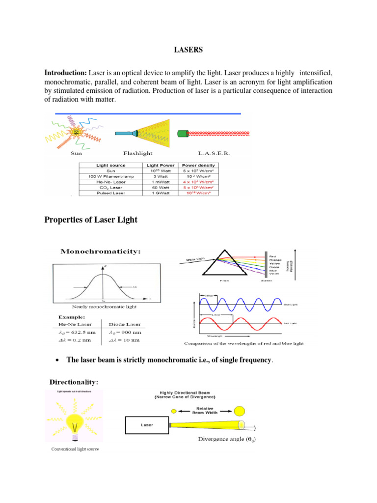 Unit 2 Laser | PDF | Laser | Laser Diode